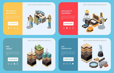 Earth exploration isometric flowchart Royalty Free Vector
