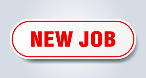 New job red 3d speech bubble Royalty Free Vector Image