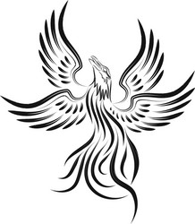 Phoenix tattoo Royalty Free Vector Image - VectorStock