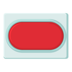 Rectangular button icon cartoon style Royalty Free Vector