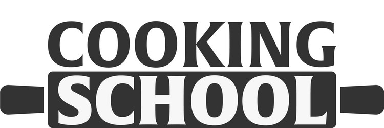 Cooking school logo academy Royalty Free Vector Image