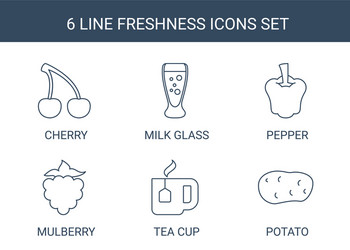 Freshness icons Royalty Free Vector Image - VectorStock