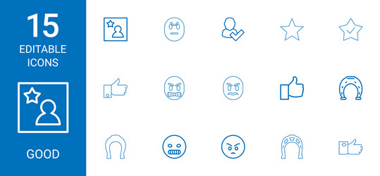 Good icons Royalty Free Vector Image - VectorStock