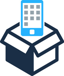 Transfer mobile logo icon design Royalty Free Vector Image