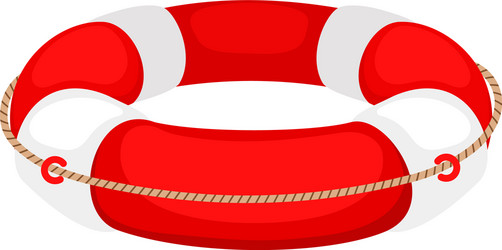 Lifebuoy sticker concept Royalty Free Vector Image