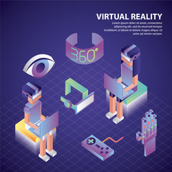 Virtual reality isometric Royalty Free Vector Image