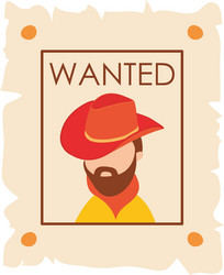 Wanted poster design Royalty Free Vector Image