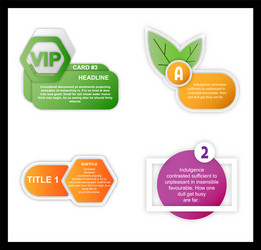 Abstract sticker paper infographic internal Vector Image