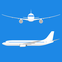 Plane Front and Side View Vector Images (over 480)