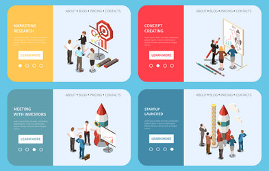 Employee onboarding banners set Royalty Free Vector Image