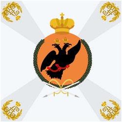 White flag tauride grenadier regiment Royalty Free Vector