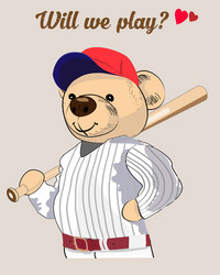 Teddy Bear Baseball Vector Images (over 100)