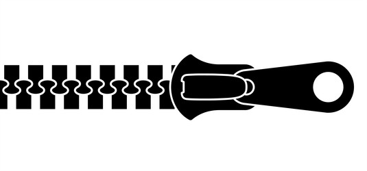 Zip fastener with zipper puller types zippers Vector Image