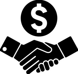 Business deal icon gray graphics Royalty Free Vector Image