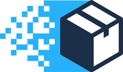 Open box logo design Royalty Free Vector Image