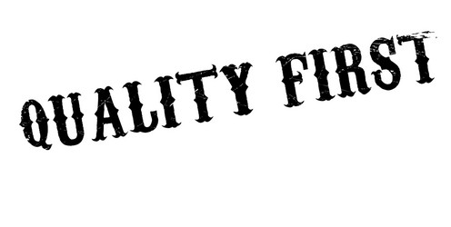 Quality first rubber stamp Royalty Free Vector Image