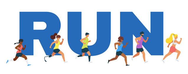 Run Word Vector Images (over 1,200)