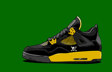 Shoes template for graphic design needs Royalty Free Vector