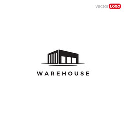 Warehouse logo design Royalty Free Vector Image