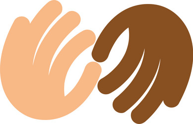 Stop racism symbol with hand one continuous line Vector Image