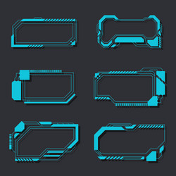 Retro futuristic interface elements Royalty Free Vector