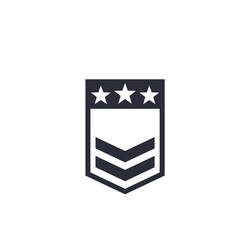 Rank shoulder line icon badge and army epaulette Vector Image