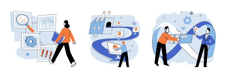 Business process effective business processes are Vector Image