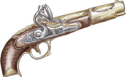 Flintlock Pistol Drawing