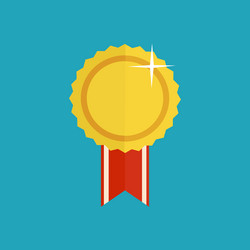 Gold reward winner icon Royalty Free Vector Image