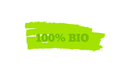 Green natural bio labels Royalty Free Vector Image