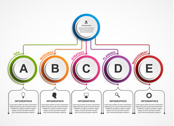 Creative organization chart infographic design Vector Image