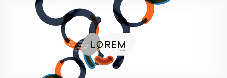 Linear design circle background Royalty Free Vector Image