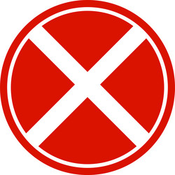 Stop sign traffic symbol rules and regulations Vector Image