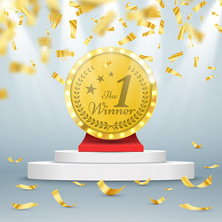 Winner background first place of competition Vector Image