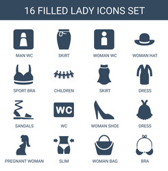 22 lady icons Royalty Free Vector Image - VectorStock