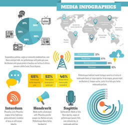 Media infographics Royalty Free Vector Image - VectorStock