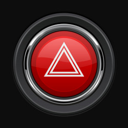 Warning light red button car dashboard element Vector Image