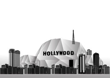 Beautiful hollywood city Royalty Free Vector Image