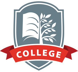 Student shield logo template Royalty Free Vector Image