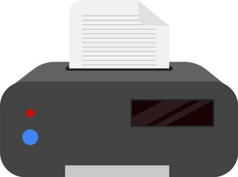 Paper printer on white background Royalty Free Vector Image