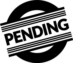 Pending stamp on white Royalty Free Vector Image