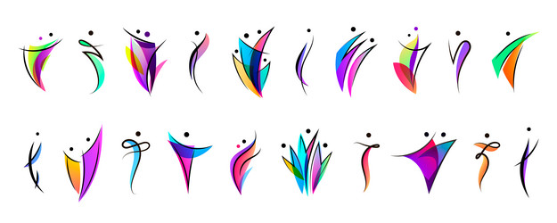 Community people group logo network and social Vector Image