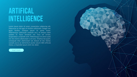 Concept artificial intelligence human brain Vector Image