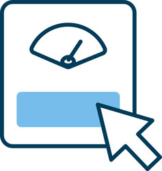 Cursor mouse with scale health online Royalty Free Vector