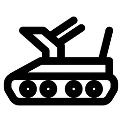 Universal tank ready for combat Royalty Free Vector Image