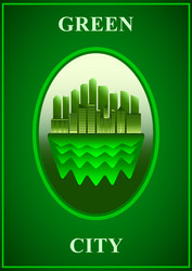 Wide futuristic eco sustainable city landscape Vector Image