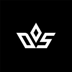 Ds monogram logo with square rotate style outline Vector Image