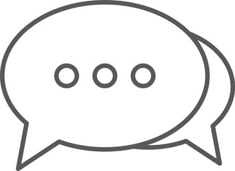 Simply chat bulb symbol isolated on white Vector Image