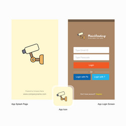 Cctv camera title page design for company profile Vector Image