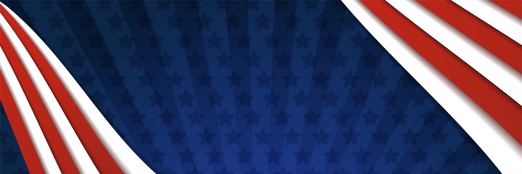 American blue and red banner background template Vector Image